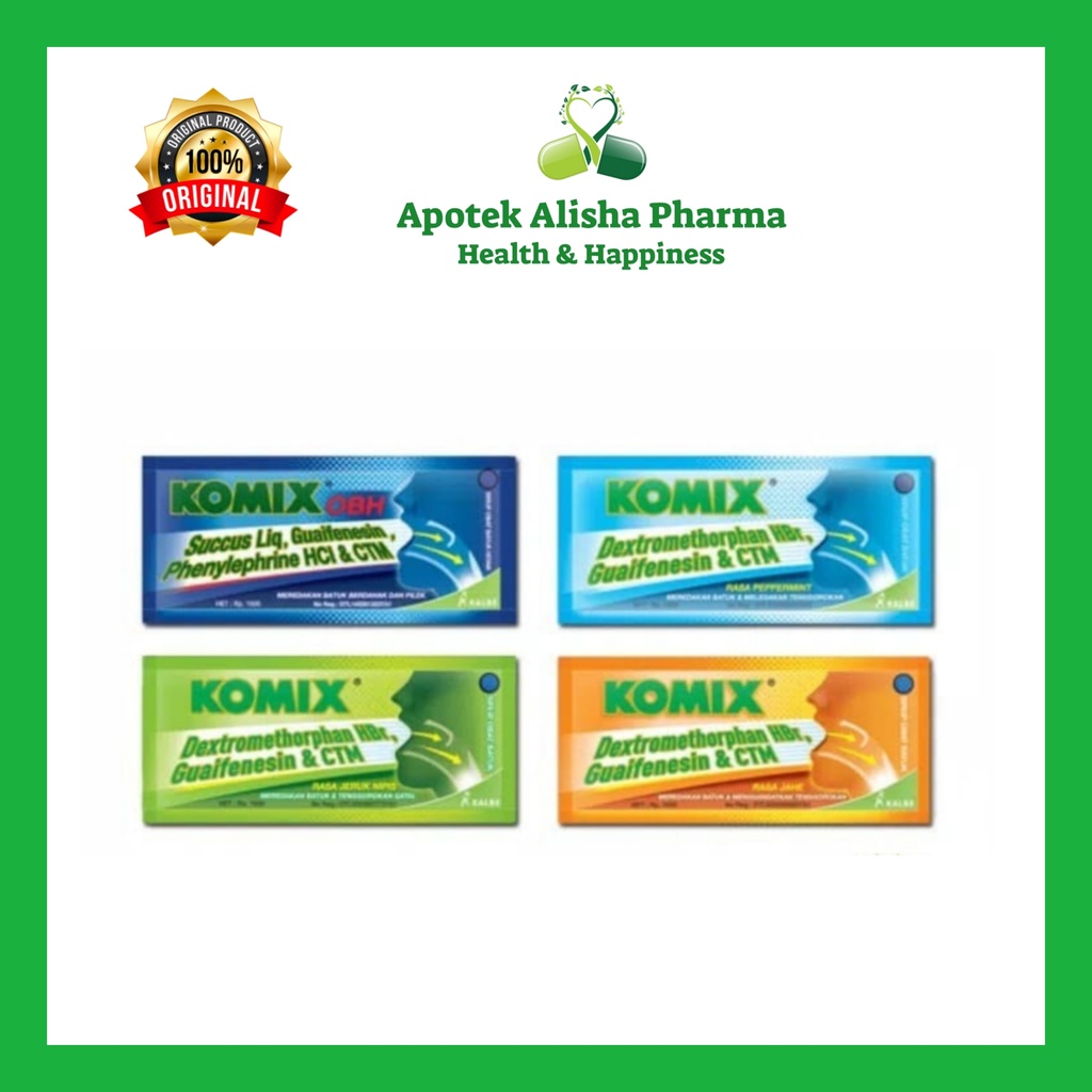 Jual Komix Jahe / Pippermint / OBH / Jeruk Nipis / 10 Sachet - Komik ...