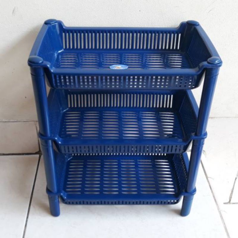 Jual Rak bumbu plastik 3 susun serbaguna/rak dapur serbaguna/rak bumbu ...
