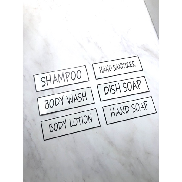 Jual STICKER LABEL BOTOL PUMP waterproof anti air tempat sabun cair ...
