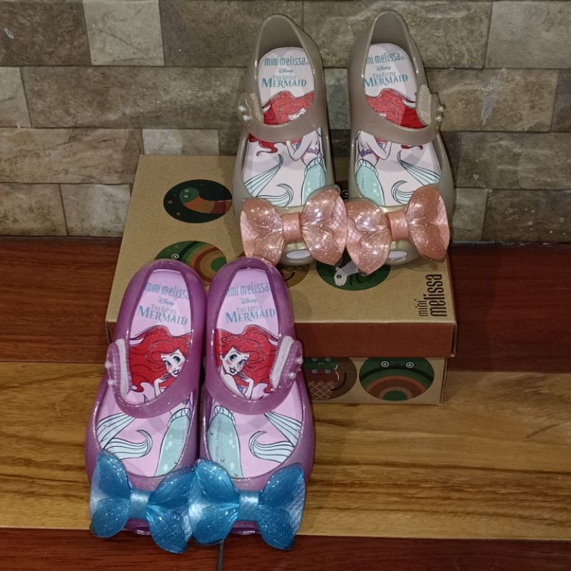 Jual Little Mermaid Ariel Purple Beige Jelly Shoes Sepatu Anak Duyung ...