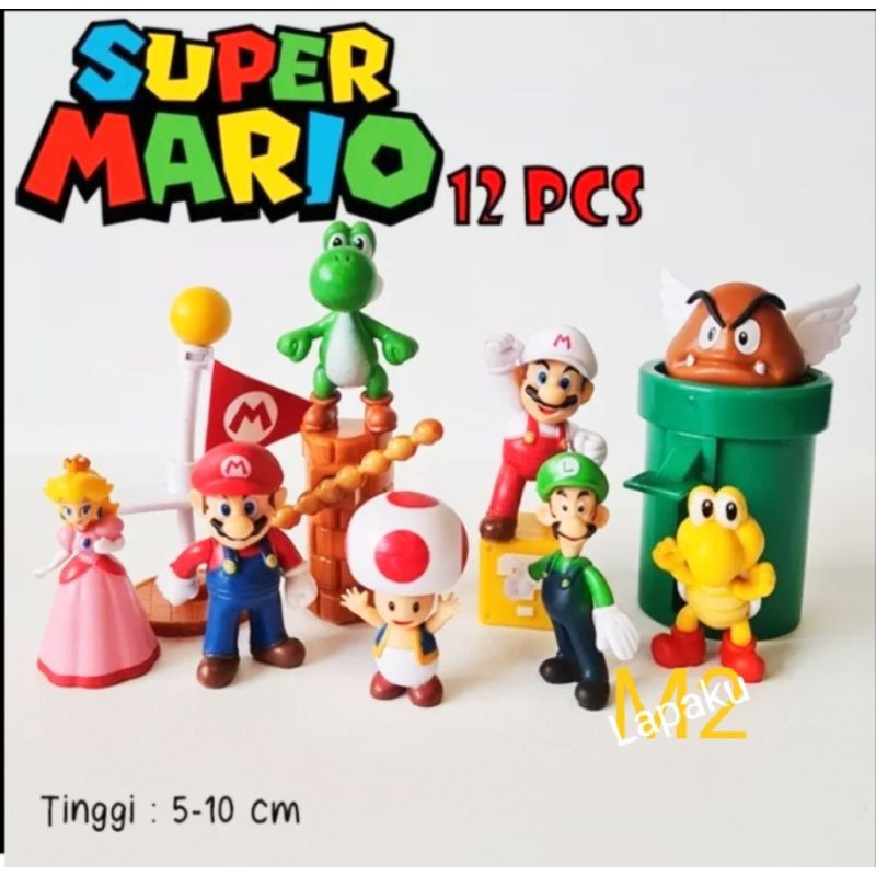 Jual Figure/Miniatur/pajangan Toper cake super Mario Bros set Figure ...