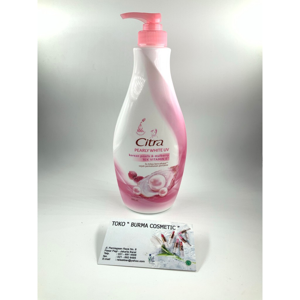 Jual CITRA HAND AND BODY LOTION PEARLY WHITE UV 380 ML | Shopee Indonesia