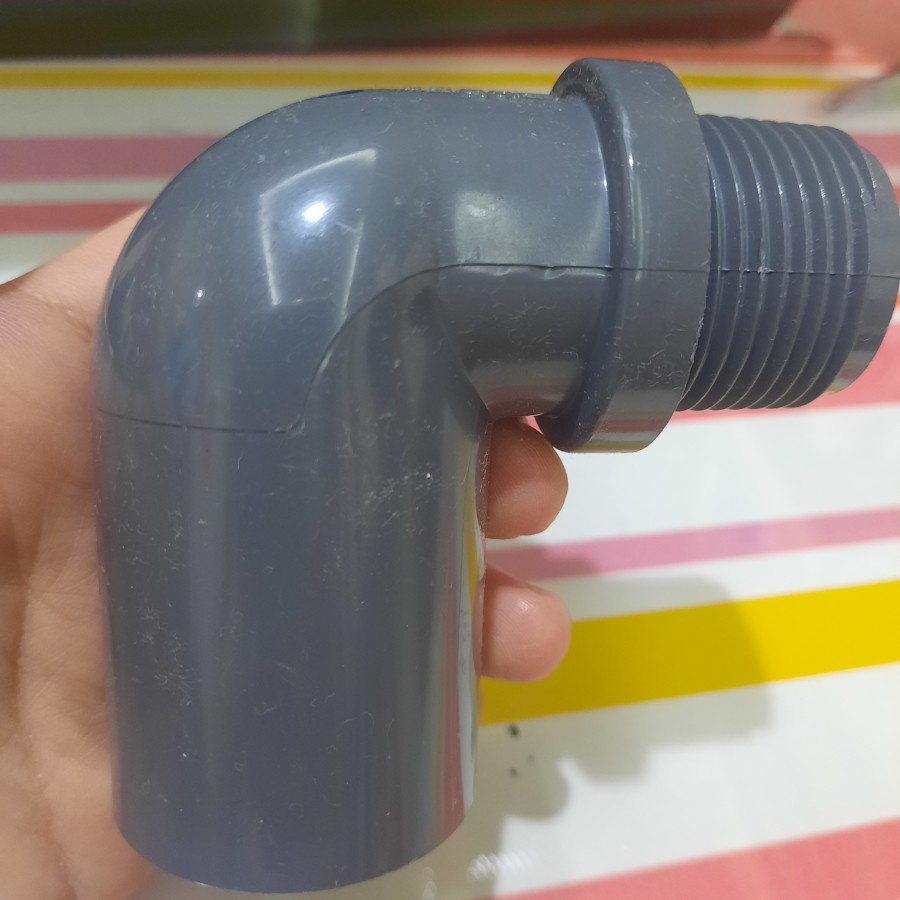 Jual valve elbow 1" inch keni drat luar 1" inch AW PVC | Shopee Indonesia