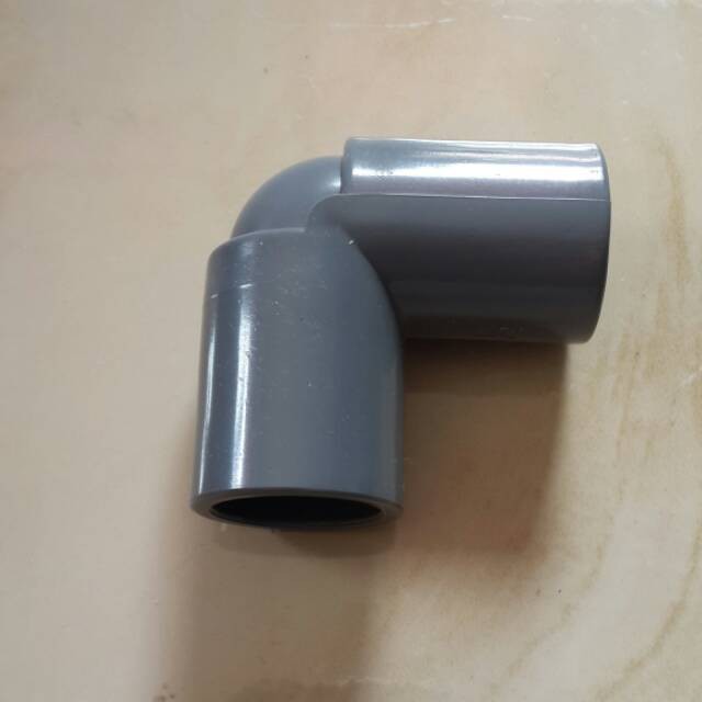 Jual Sambungan Pipa Air Wavin Rucika Ledeng PVC Plastik Knee Knie Elbow Belok setengah in inch ...
