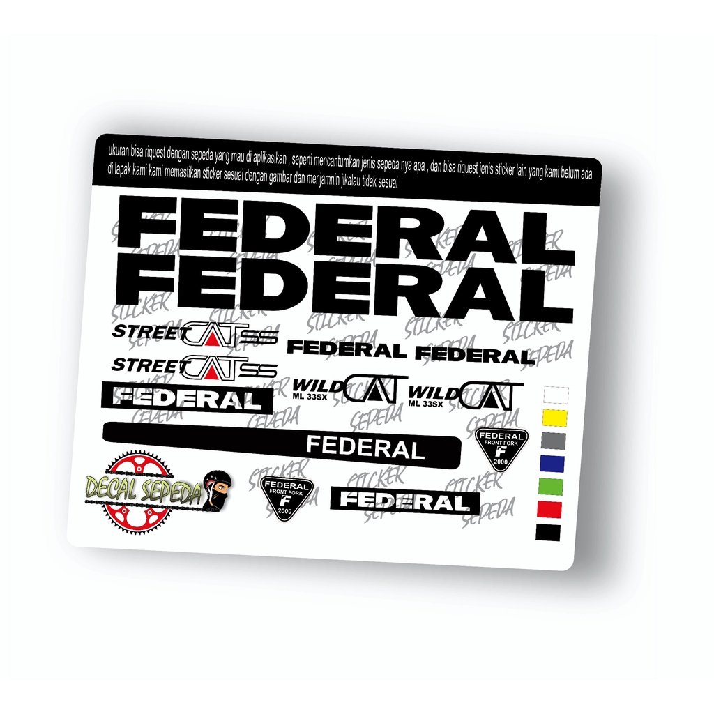 Jual decal sepeda federal - sticker sepeda federal street cat ss full ...