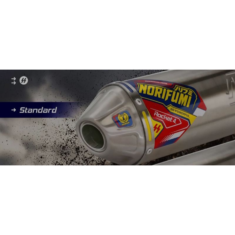 Jual KNALPOT NORIFUMI ROCKET 4 LOGO BARU FOR CRF150L/KLX150/DTRACKER ...
