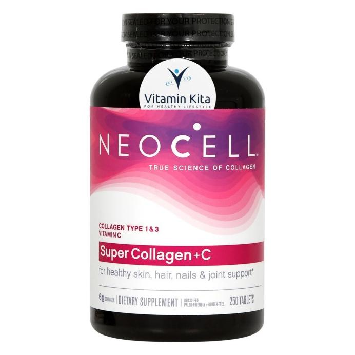 Jual Neocell Super Collagen + C Type 1 & 3, 6,000 Mg (250Tab) Kesehatan | Shopee Indonesia