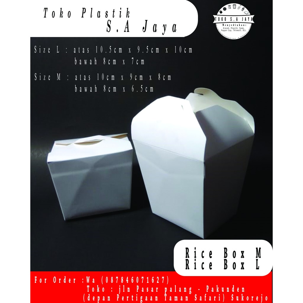 Jual Rice Box / Kotak Kertas Nasi | Shopee Indonesia