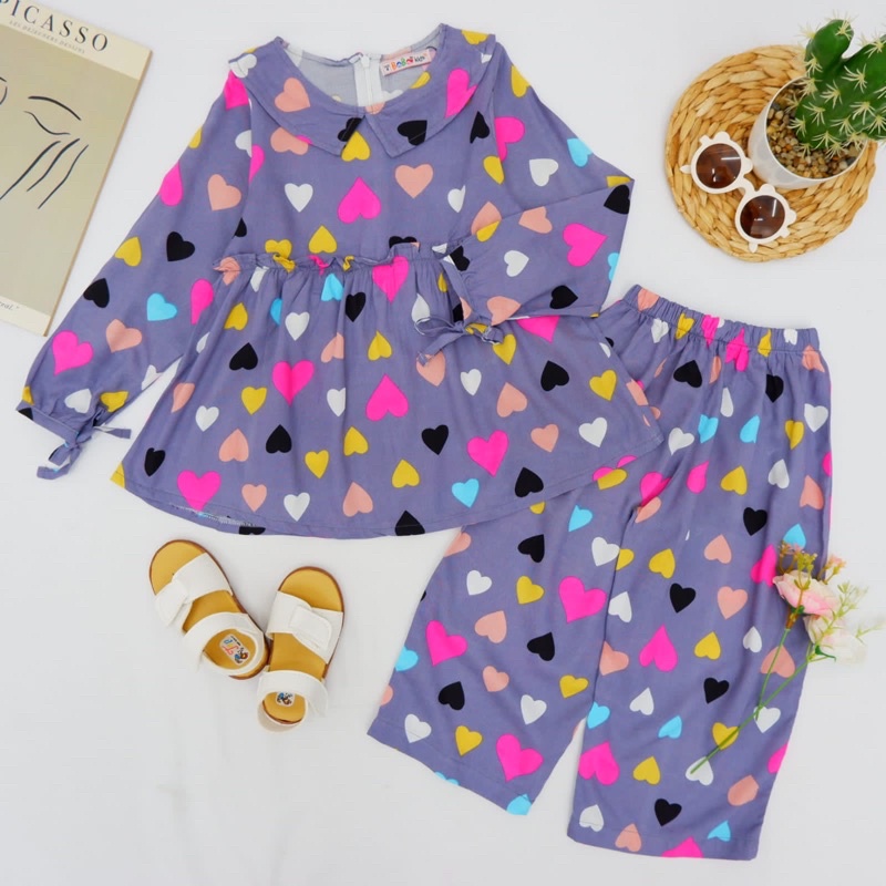 Jual Setelan Anak Perempuan Mahya Set setelan rayon anak bahan katun ...