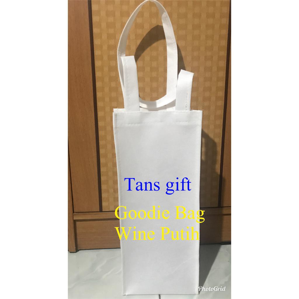 Jual Goody Bag Spunbond ukuran Wine (Botol) Putih | Shopee Indonesia
