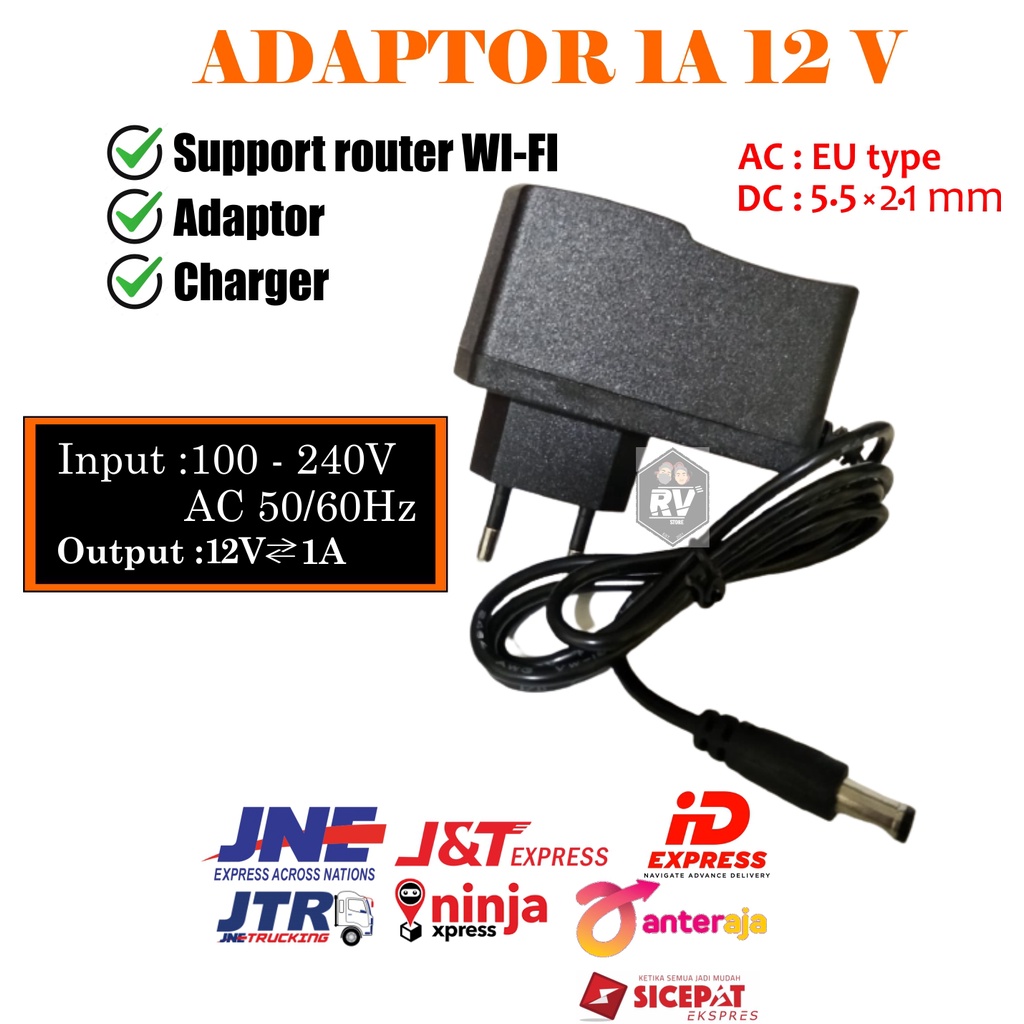 Jual ADAPTOR 1A/12V - SUPPORT ROUTER WIFI | Shopee Indonesia