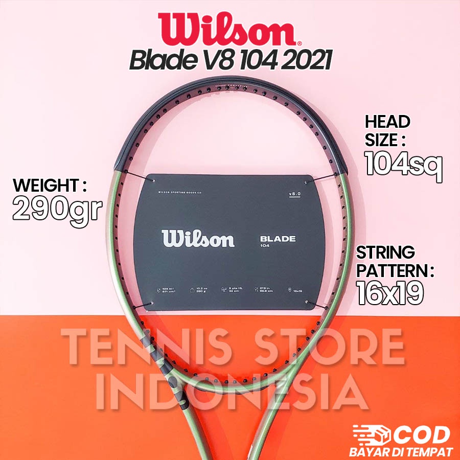 Jual Wilson Blade V8 V 8 104 2021 104 sq / 290 gr ( Raket Tenis ...