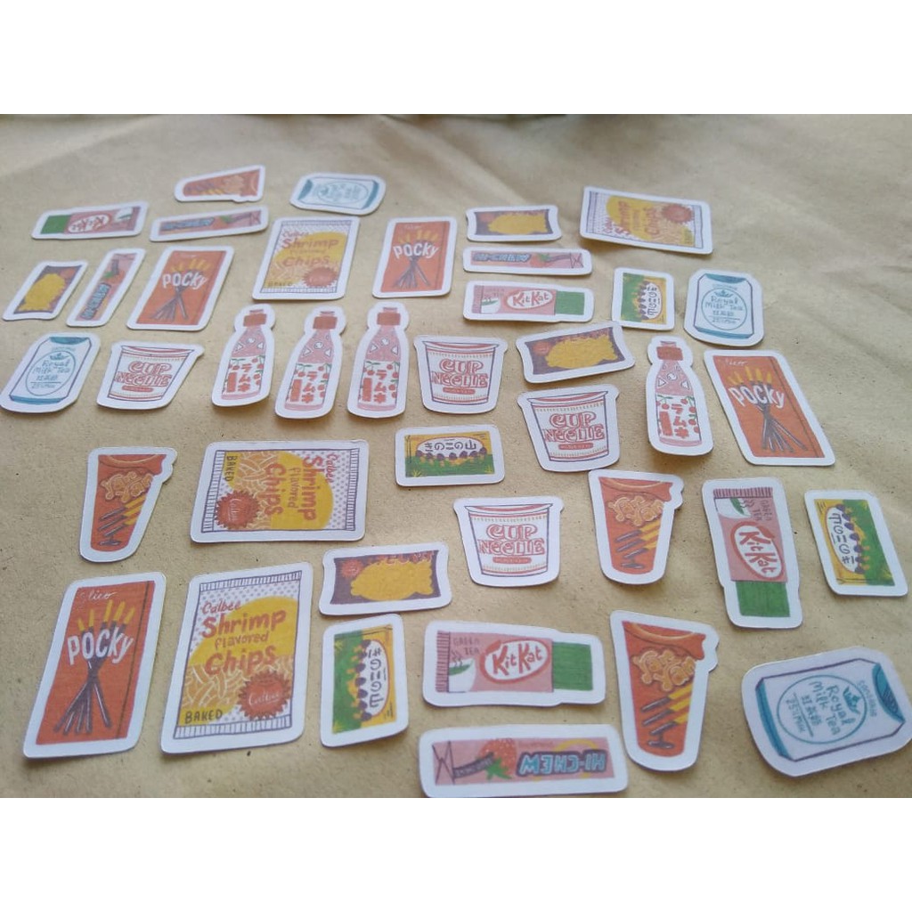 Jual 40 makanan jepang snack stiker aesthetic . 40 snack food japan ...