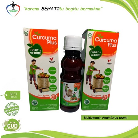 Jual CURCUMA PLUS FRUIT AND VEGGIE 100ML SIRUP BUAH DAN SAYUR | Shopee ...