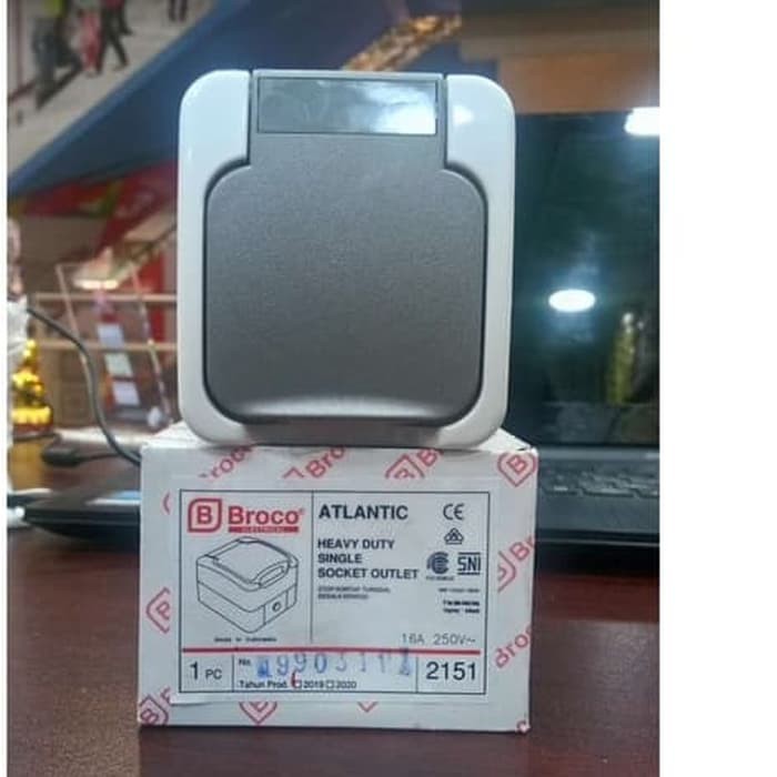 Jual Stop Kontak Single Outbow Broco Atlantic 2151 Heavy Duty Socket ...