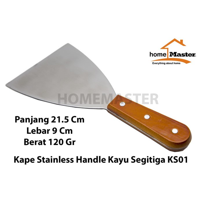 Jual Jual Kape/Scraper/Pemotong Adonan Stainless Segitiga dengan Handle ...