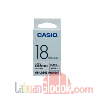 Jual Casio EZ-Label Printer 18mm Black Ink White XR-18WE1 Original ...