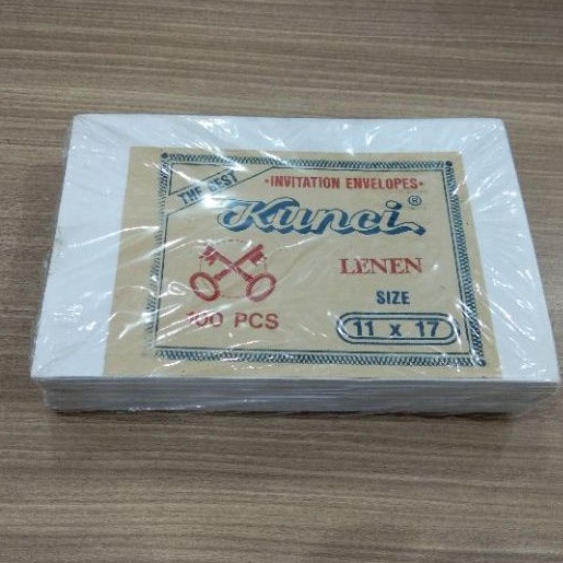 Jual Amplop Linen putih 11x17 isi 100lembar / amplop linen / Amplop ...