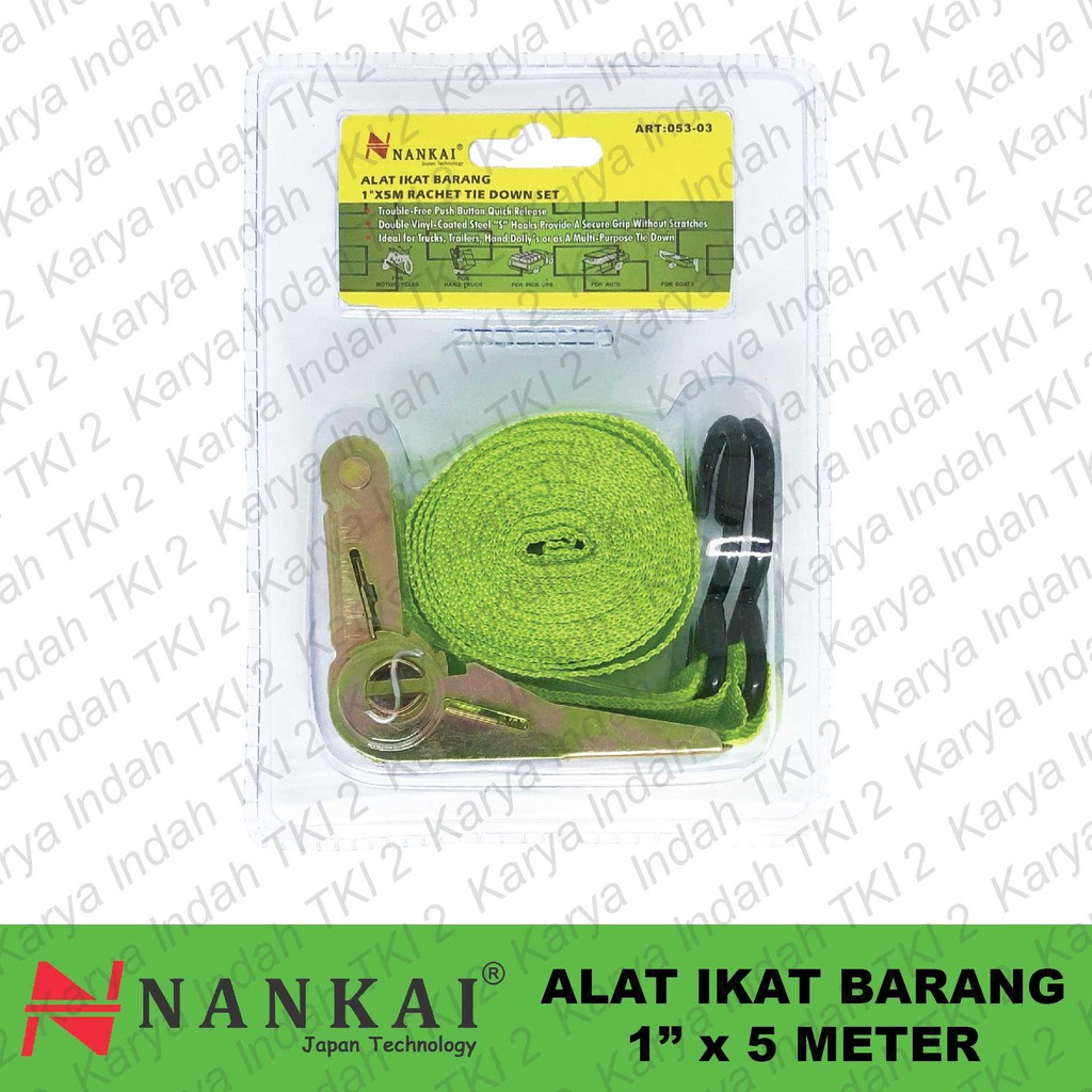 Jual Alat Ikat Barang NANKAI 1" x 5 M Ratchet Tie Down Pengikat Motor ...