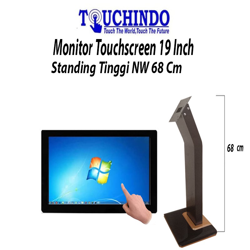 Jual Monitor Touchscreen 19 inch Standing Tinggi NW Black | Shopee ...