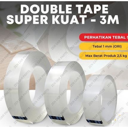 Jual ISOLASI BENING Nano Tape 1M 3M 5M Double Dobel Doble Tip Tape Selotip transparan 1 3 5 ...