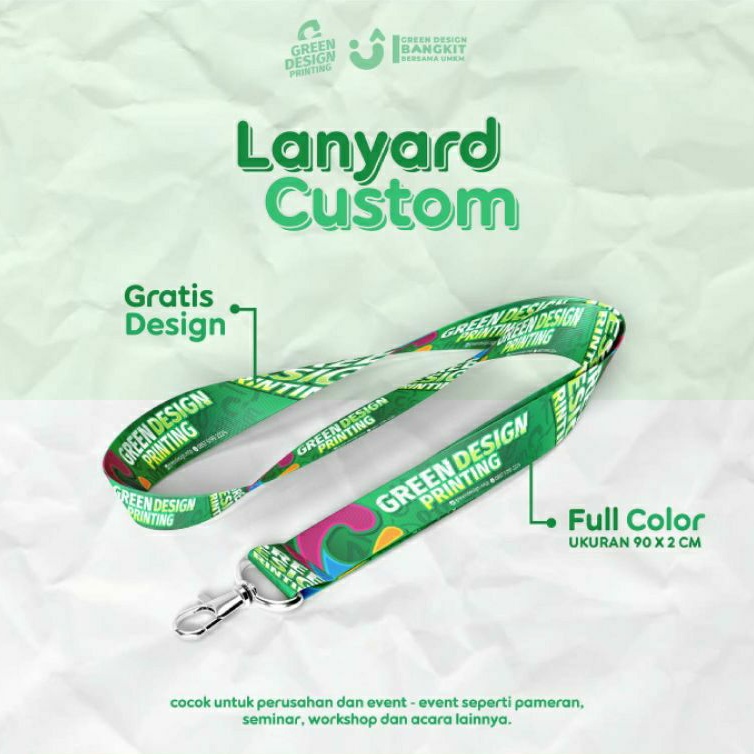 Jual Tali Id Card / Lanyard Custom - Bahan Tali Tissue (Premium Quality ...