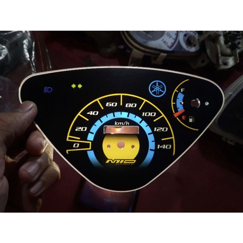 Jual panel speedometer mio papan speedometer mio custom spidometer mio ...