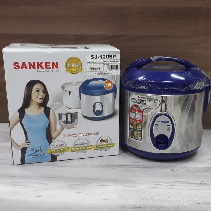 Jual Sanken SuperCom Stainless 1 Liter SJ120SP 6in1 Rice Cooker Magic ...