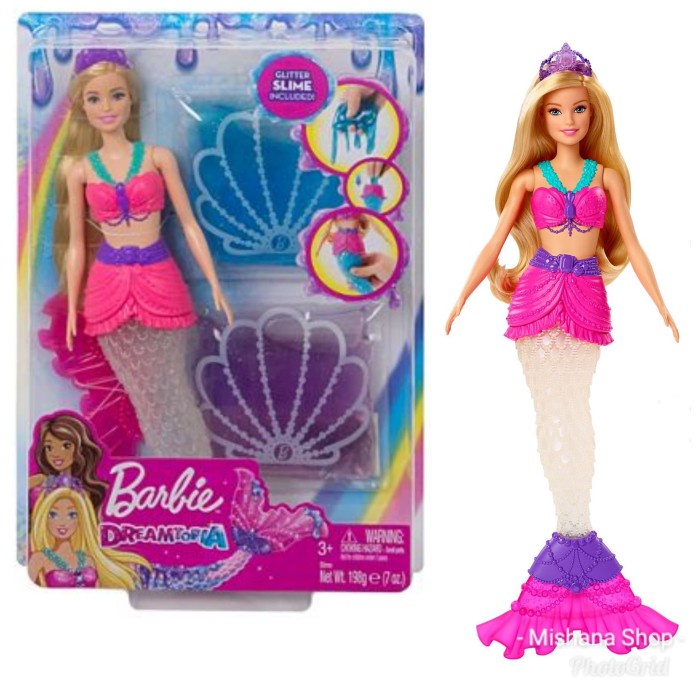 Jual BONEKA BARBIE MATTEL DREAMTOPIA SLIME MERMAID DUYUNG DOLL HB314 ...