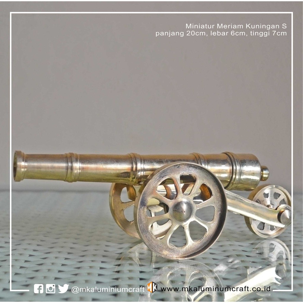 Jual Miniatur Meriam - Cannon Miniature - Kuningan ukuran Kecil S ( 20 ...