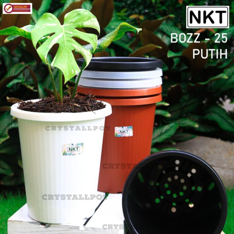 Jual pot bunga tanaman tinggi NKT BOZZ 25 PUTIH - NKT BOZZ 25 PUTIH ...