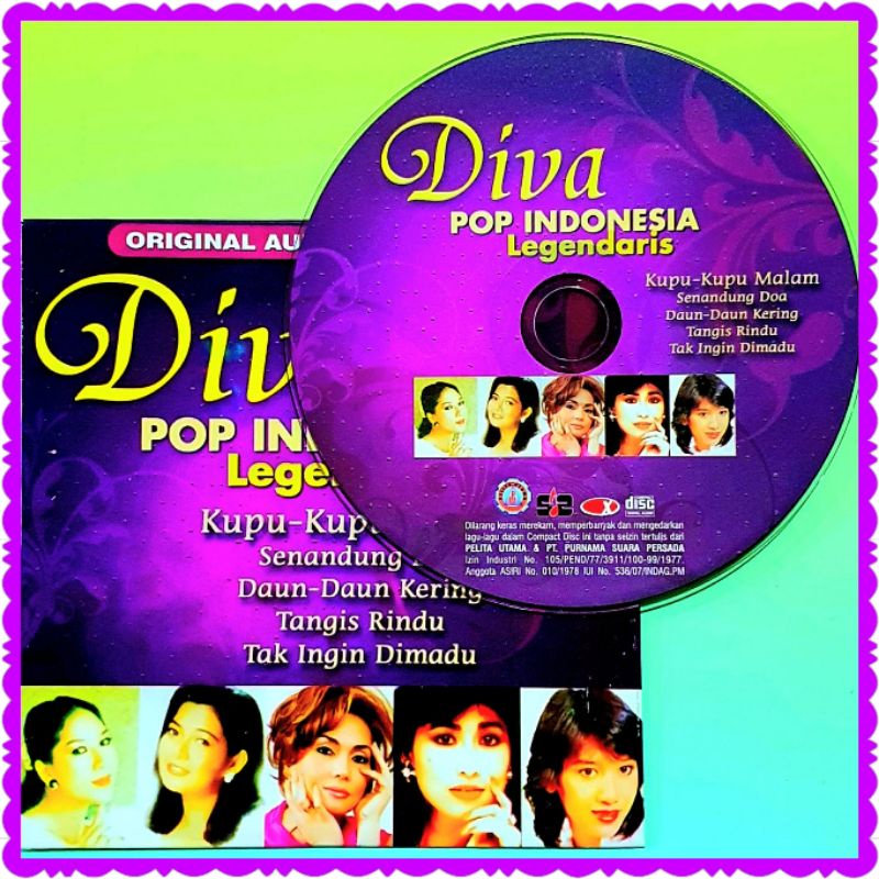 Jual KASET MOBIL ORIGINAL COMPACT DISC LAGU DIVA POP INDONESIA LEGENDARIS-KASET COMPACK DISC ...