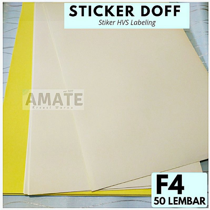 Jual Kertas Stiker/Sticker Label Doff F4 isi 50 Lembar | Shopee Indonesia