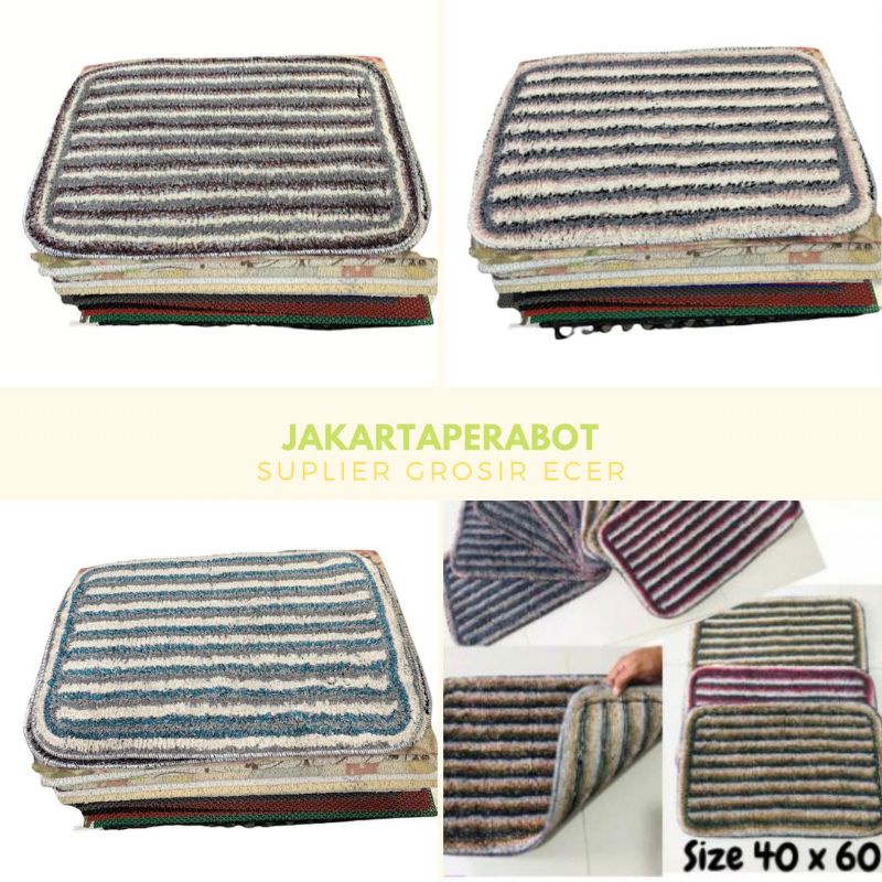 Jual Keset Kaki Kain Handuk Salur ( 40 x 60 cm ) / Kesed Kamar Mandi ...