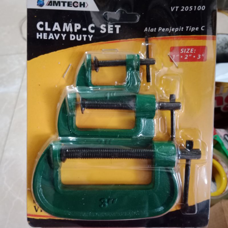 Jual penjepit tipe c/ clamp c heavy duty set 1,2 , 3 inch | Shopee ...