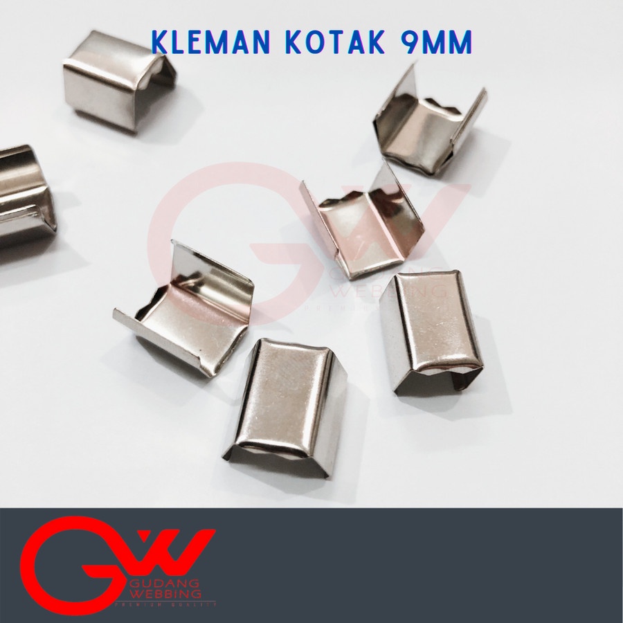 Jual Penjepit tali | Klem tali |Kleman besi Kotak 9mm | Shopee Indonesia