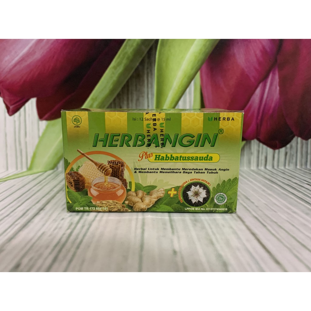 Jual Herbangin Obat Masuk Angin Cair Habatusaudah 1box 12 Sachet ...