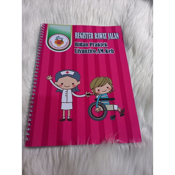 Jual Buku Register Rawat Jalan + Cetak Nama Sampul Soft Laminating Anti ...