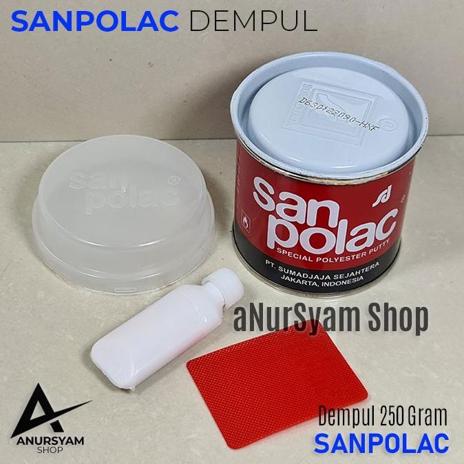 Jual SANPOLAC Dempul 250 Gram / Dempul SANPOLAC Special Polyester Putty ...