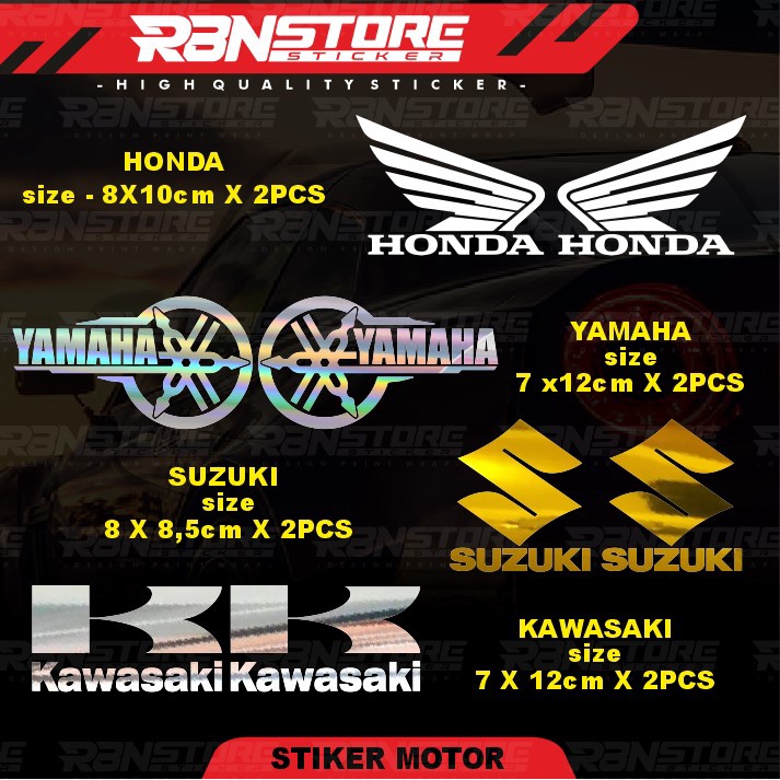 Jual STIKER EMBLEM MERK MOTOR CUTTING STICKER LOGO HOLOGRAM DAN WARNA ...