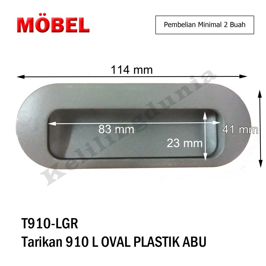 Jual BESAR Tarikan Oval Plastik Tanam Laci Lemari Handle Pintu Sliding ...