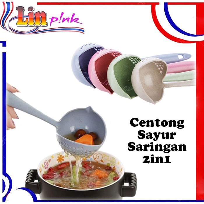 Jual LP Centong Sayur Saringan / Centong Sayur 2in1 / Sendok Sayur Sup ...