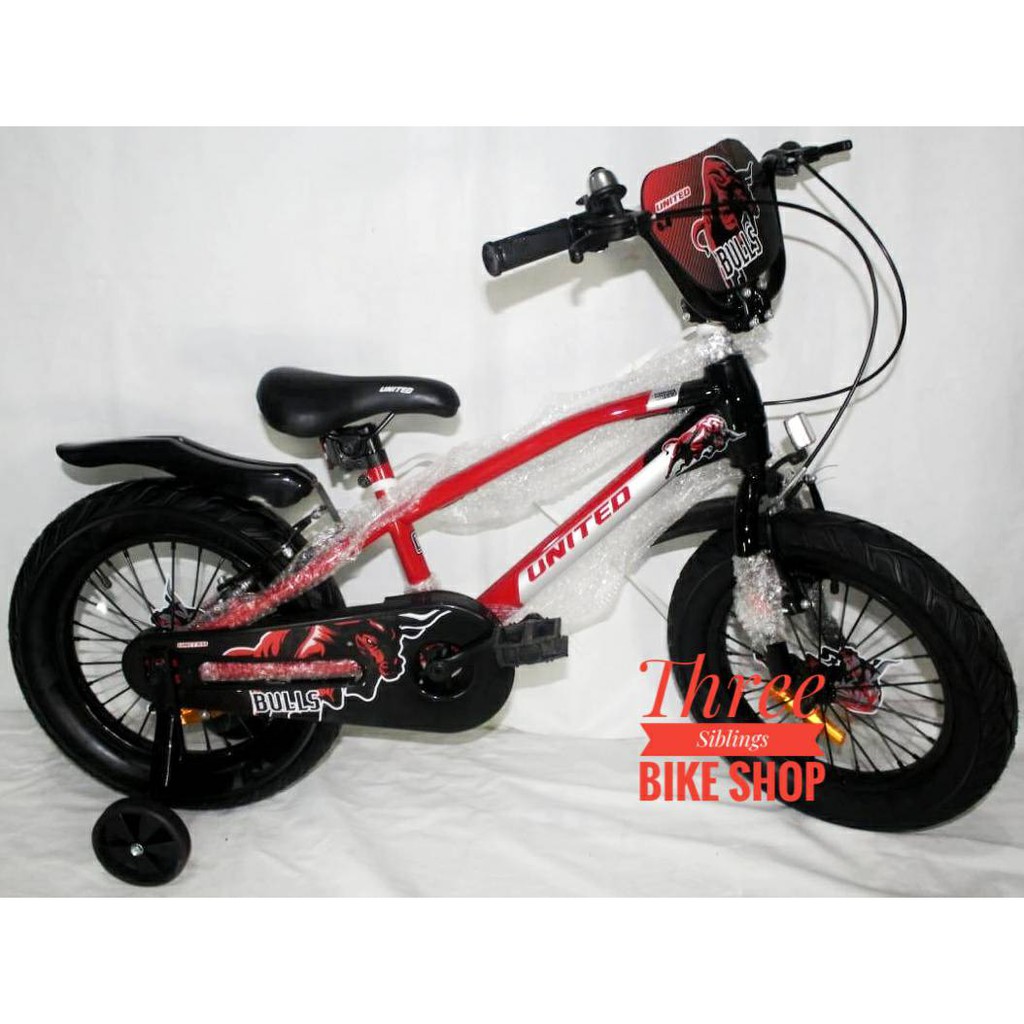 Jual SEPEDA ANAK UNITED BULLS 16 inch WARNA MERAH | Shopee Indonesia