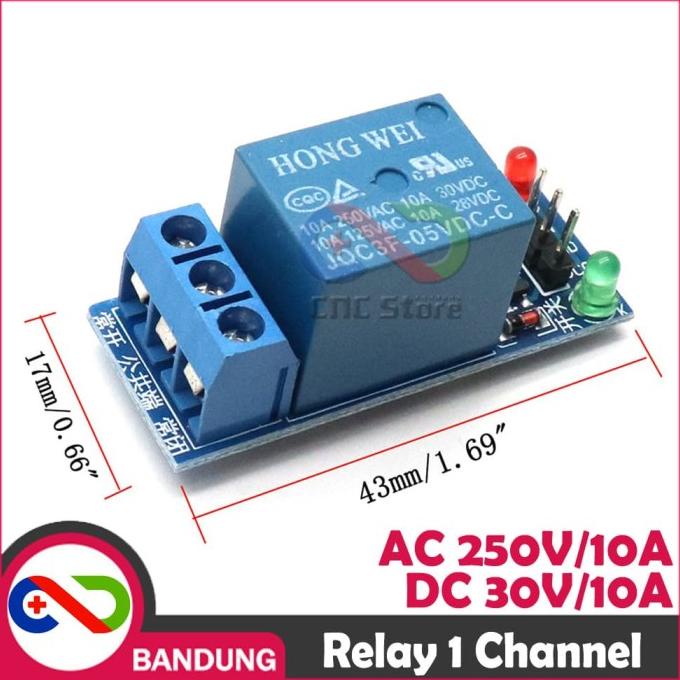 Jual 423- [Cnc] Relay 5V 1 Channel Output 250Vac 30Vdc 10A Module For ...