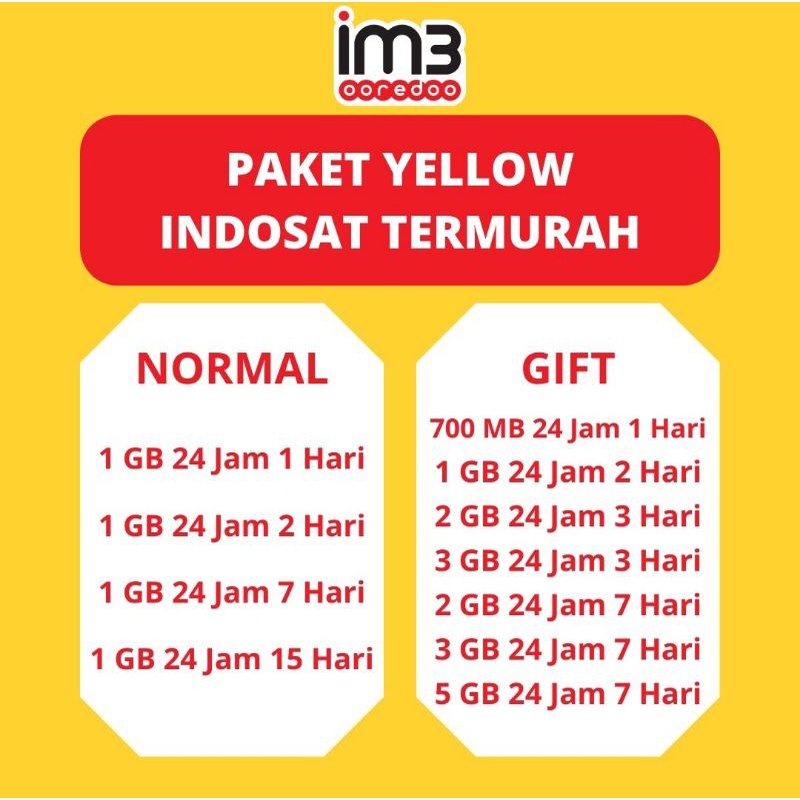 Jual PAKET DATA ISI ULANG PAKET INTERNET YELLOW INDOSAT TERMURAH ... Jual PAKET DATA ISI ULANG PAKET INTERNET YELLOW INDOSAT TERMURAH ...