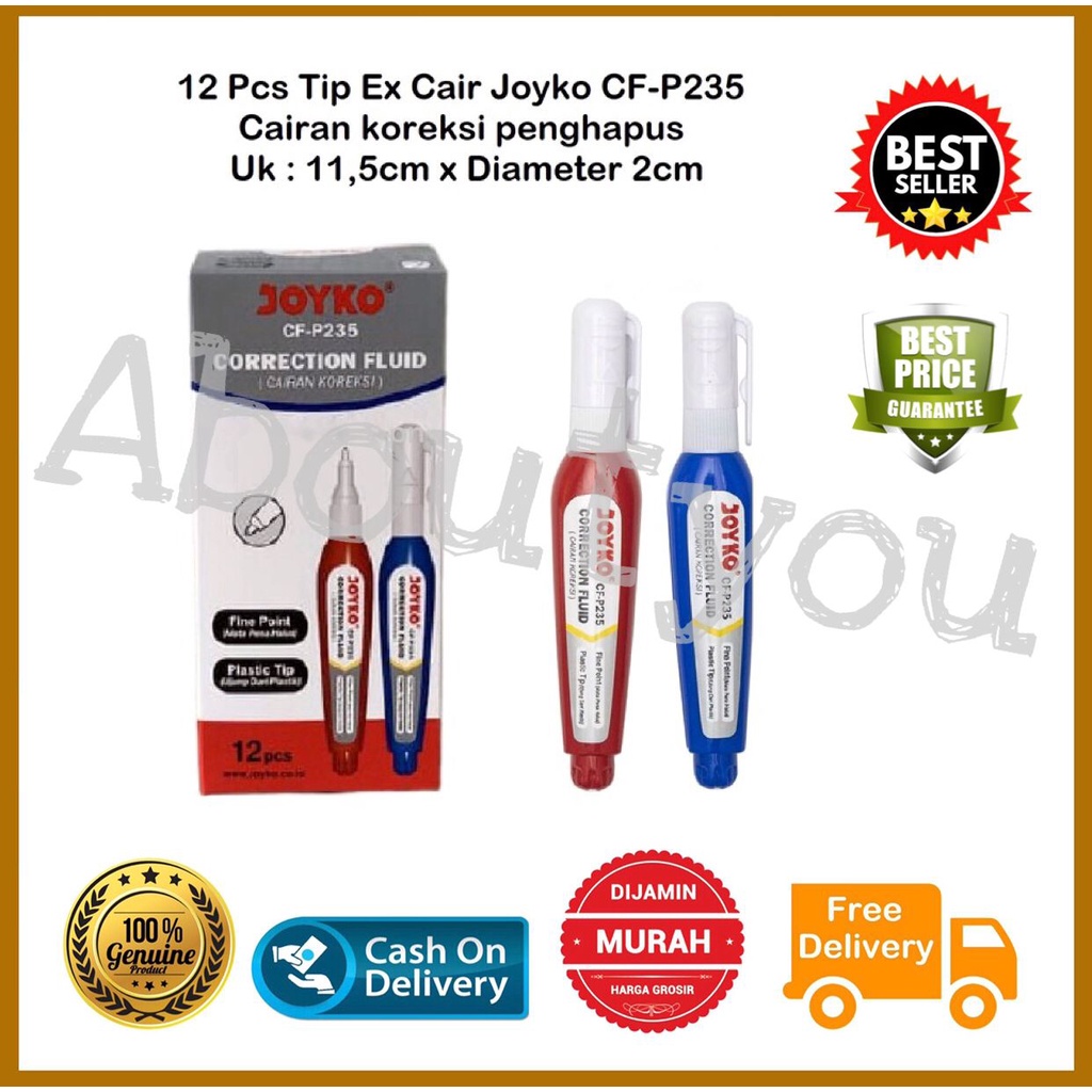 Jual Tip ex Cair Tipex Kecil Murah per BATANG penghapus pulpen cair Tip ...