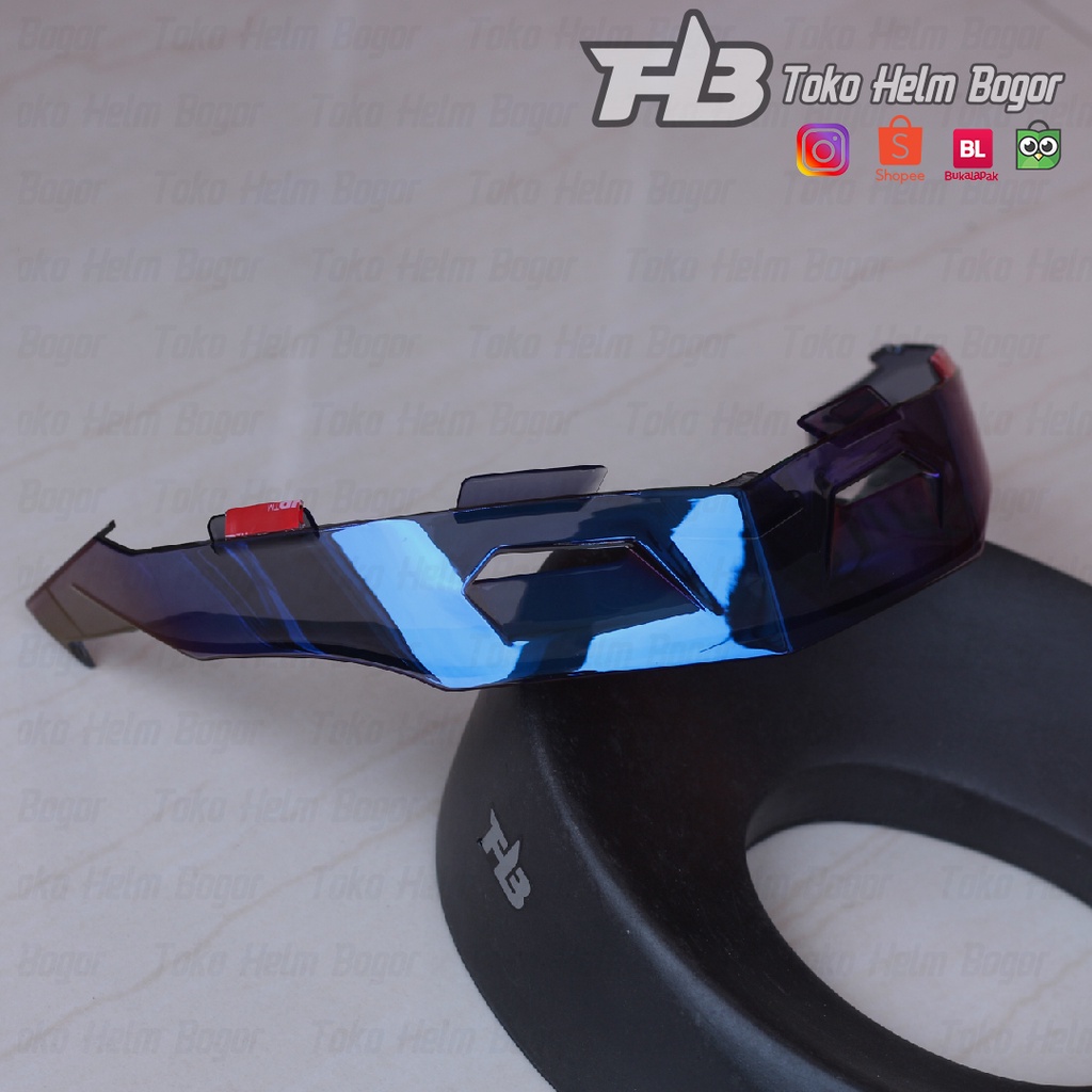 Jual spoiler KYT TT Course RTF warna irridium BLUE | Shopee Indonesia