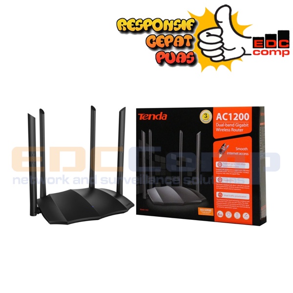 Jual Tenda AC8 AC1200 Dual-band Gigabit Wireless Router | Shopee Indonesia