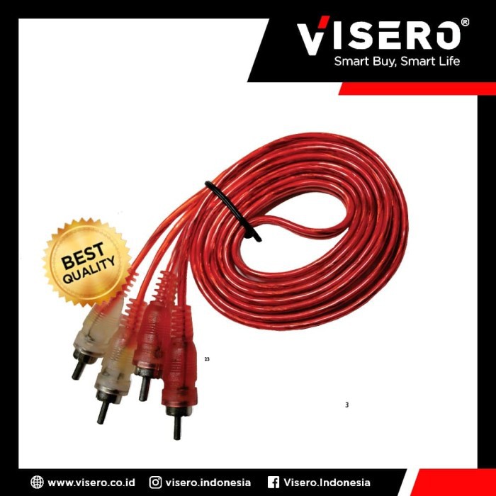 Jual Cable RCA/Kabel RCA/Cable AV/Kabel AV Transparan 1.5M Jack 2To2 Visero | Shopee Indonesia