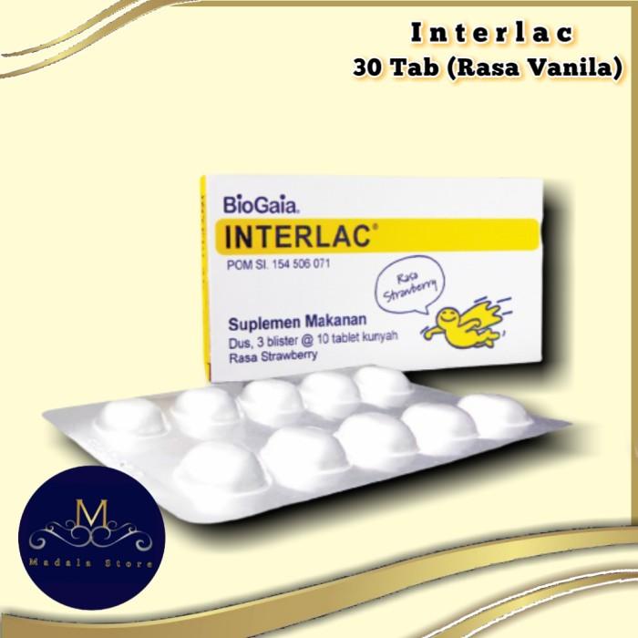 Jual Interlac Probiotic Tablet Isi 30 Tablet (Rasa Strawbery) - BioGaia ...
